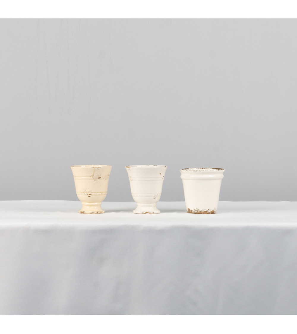 Ivory ceramic vases for rent